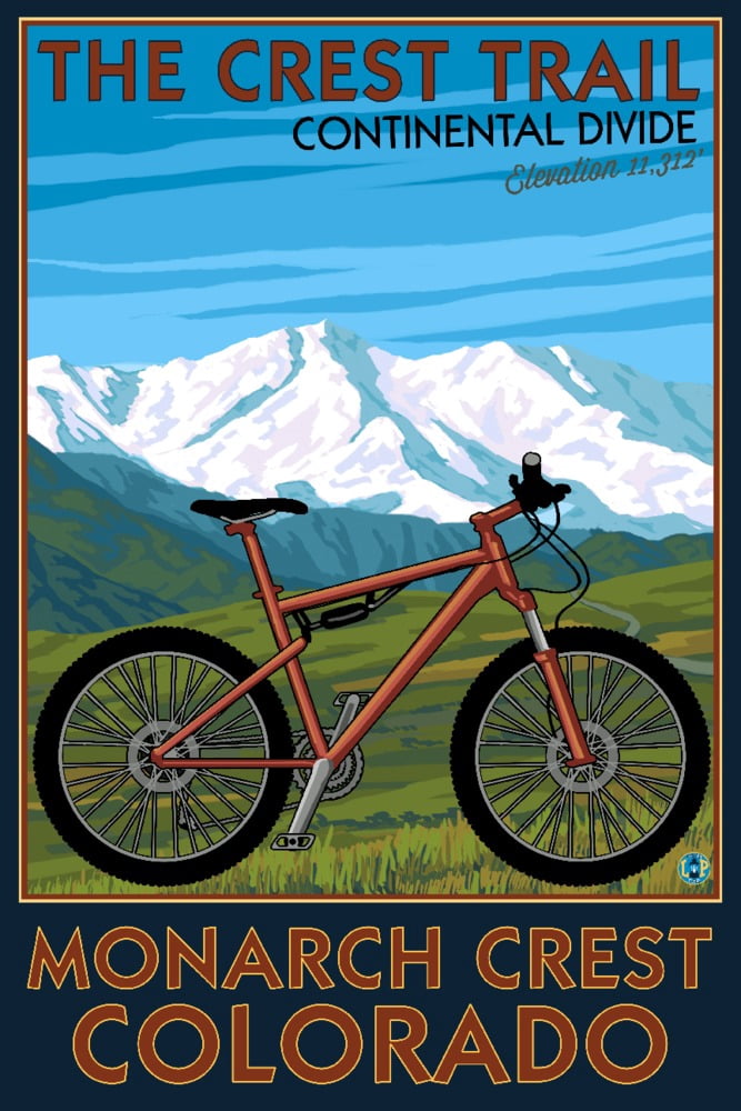 Monarch Crest, Colorado, The Crest Trail, Mountain Bike Scene (24x36 ...
