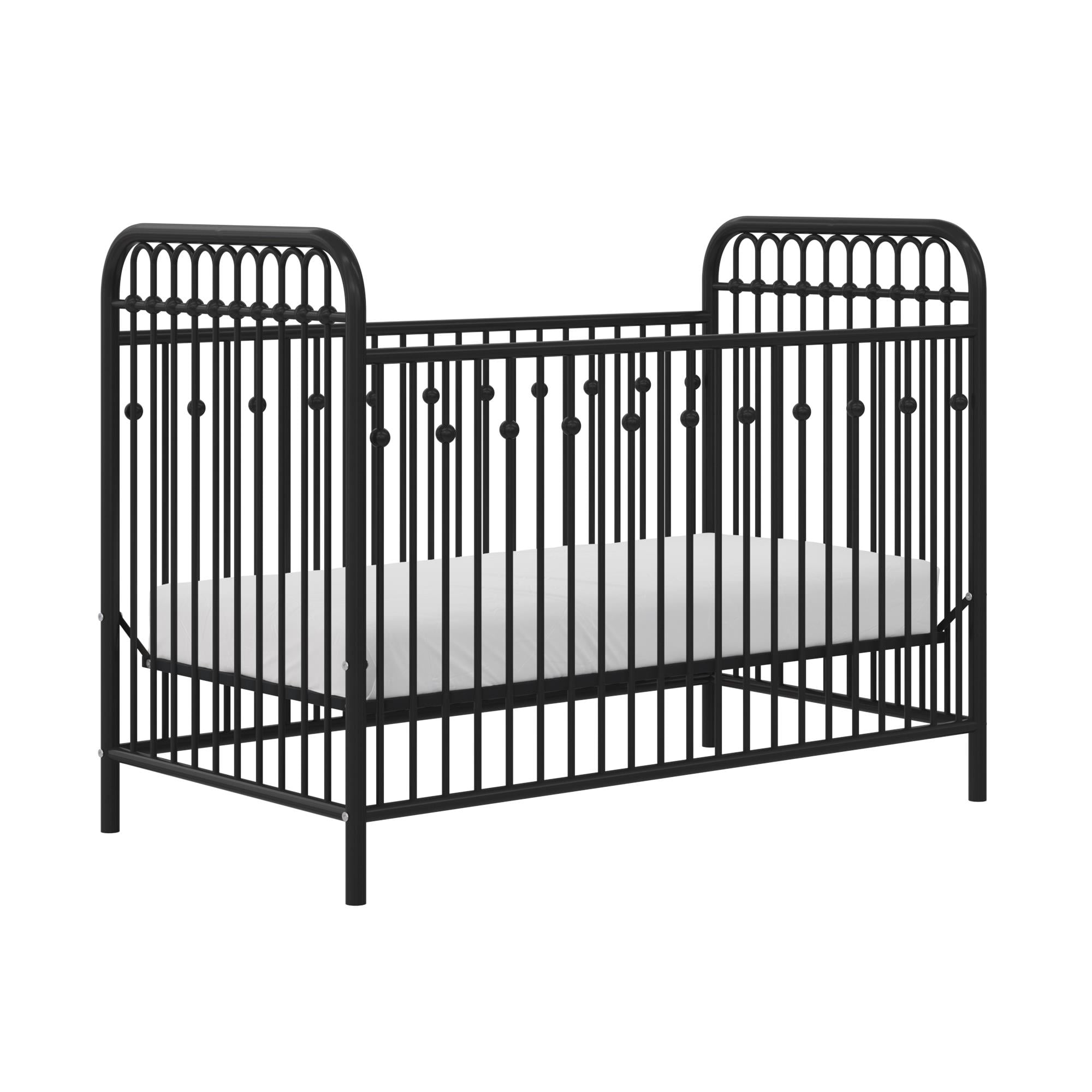 Monarch Hill Ivy Black Metal Baby Crib - Walmart.com