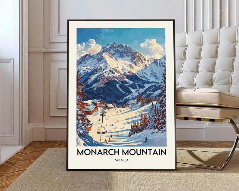 Monarch Mountain Ski Area Wall Art, Monarch Mountain Print, Colorado ...