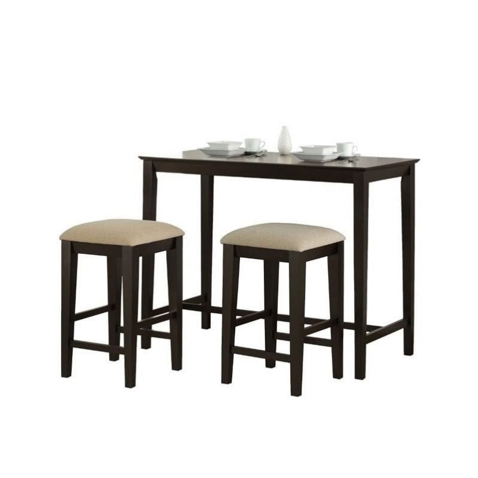 Monarch Oak Veneer Counter Height Kitchen Dining Table in Cappuccino ...