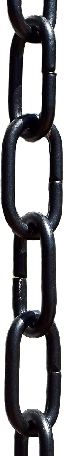 Monarch Rain Chains Aluminum Traditional Link Rain Chain, 8.5 ft Black ...