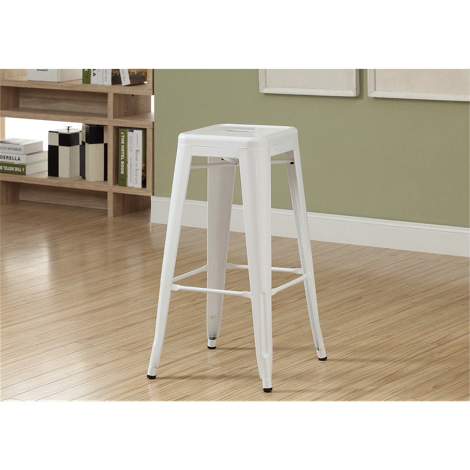 Monarch Specialties 2-Pieces 30" Bar Stool in White Glossy - Walmart.com