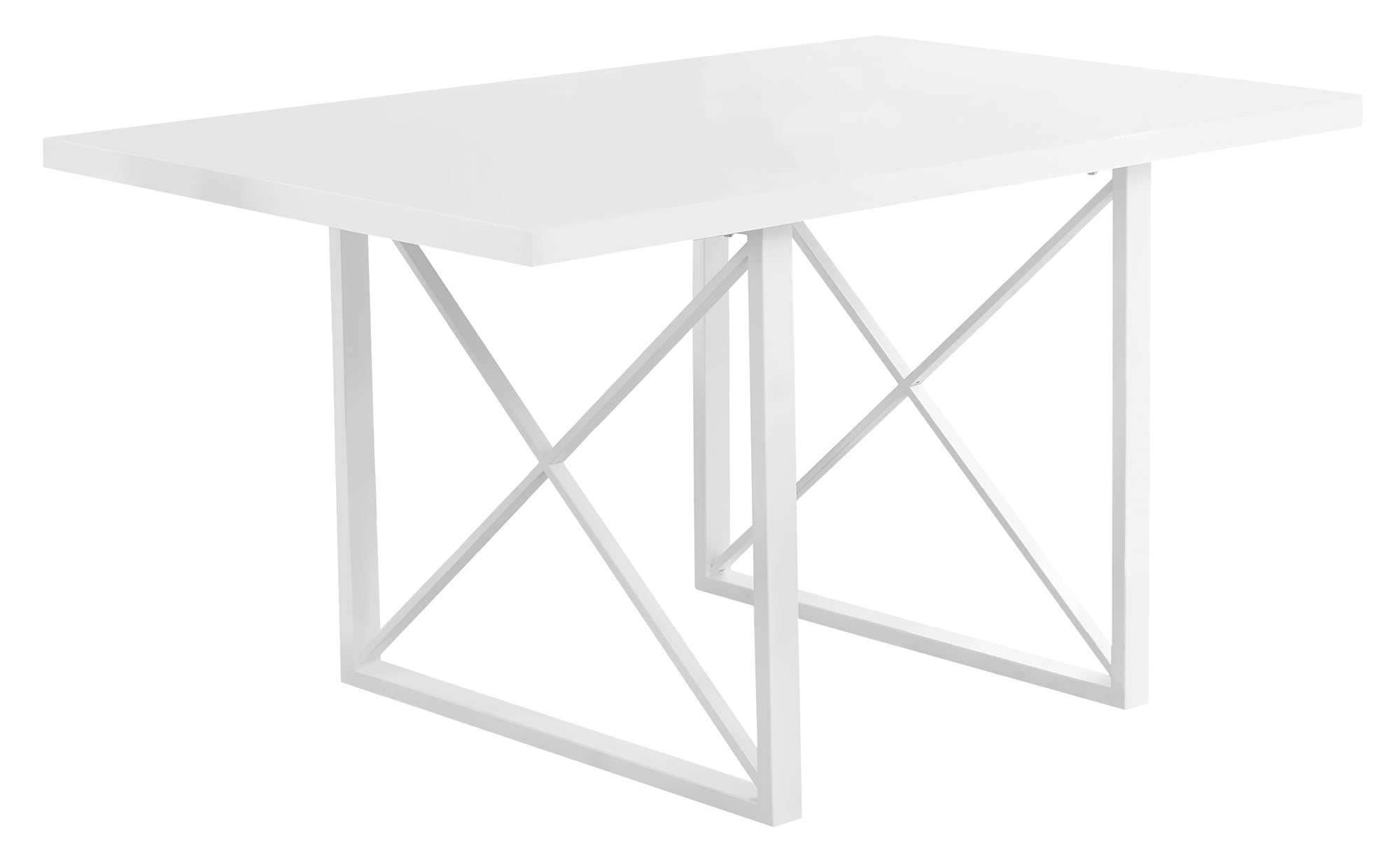 Monarch Specialties 60 in. X-Leg Rectangular Dining Table - Walmart.com