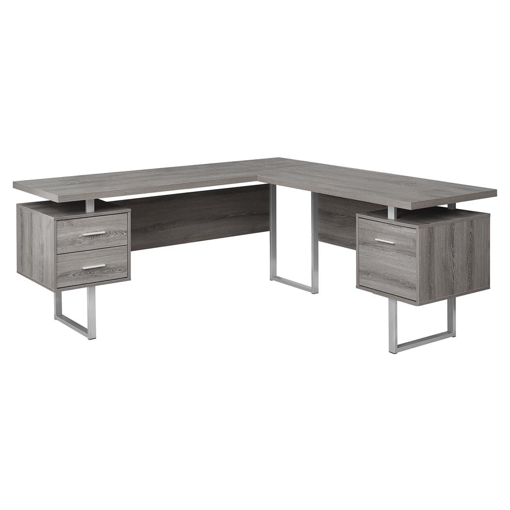 Monarch Specialties 70 Inch Contemporary Furniture Computer Desk, Dark ...