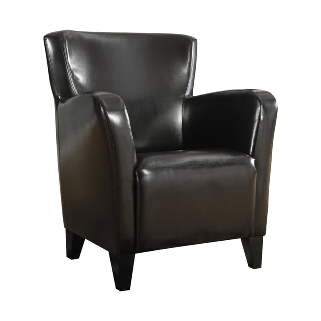 Monarch Specialties Accent Chair - Dark Brown Leather-Look Fabric ...