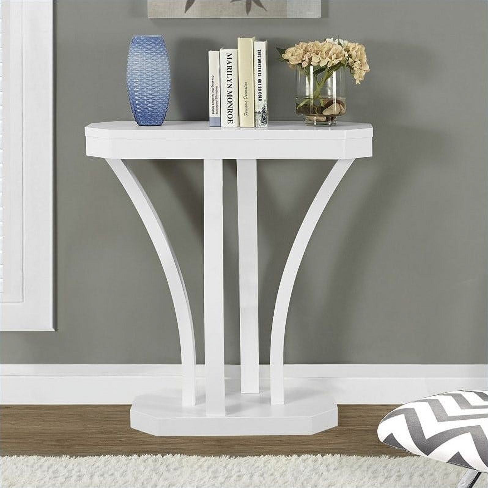 Monarch Specialties Accent Table 32"L, White Hall Console - Walmart.com
