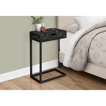 Monarch Accent Table Grey With Chrome Metal - Walmart.com