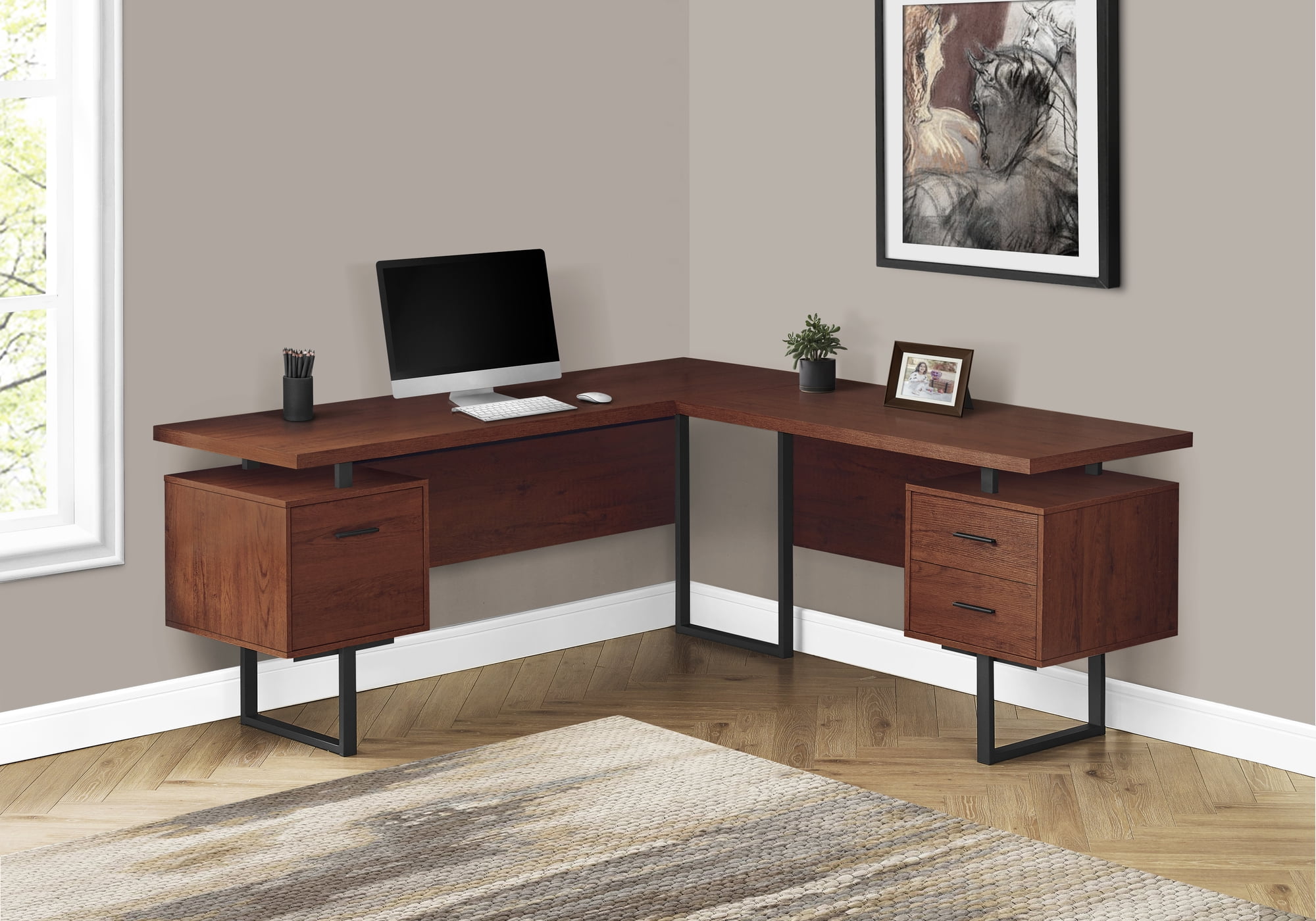 Monarch Specialties Computer Desk, Home Office, Corner, 70"L, L Shape ...