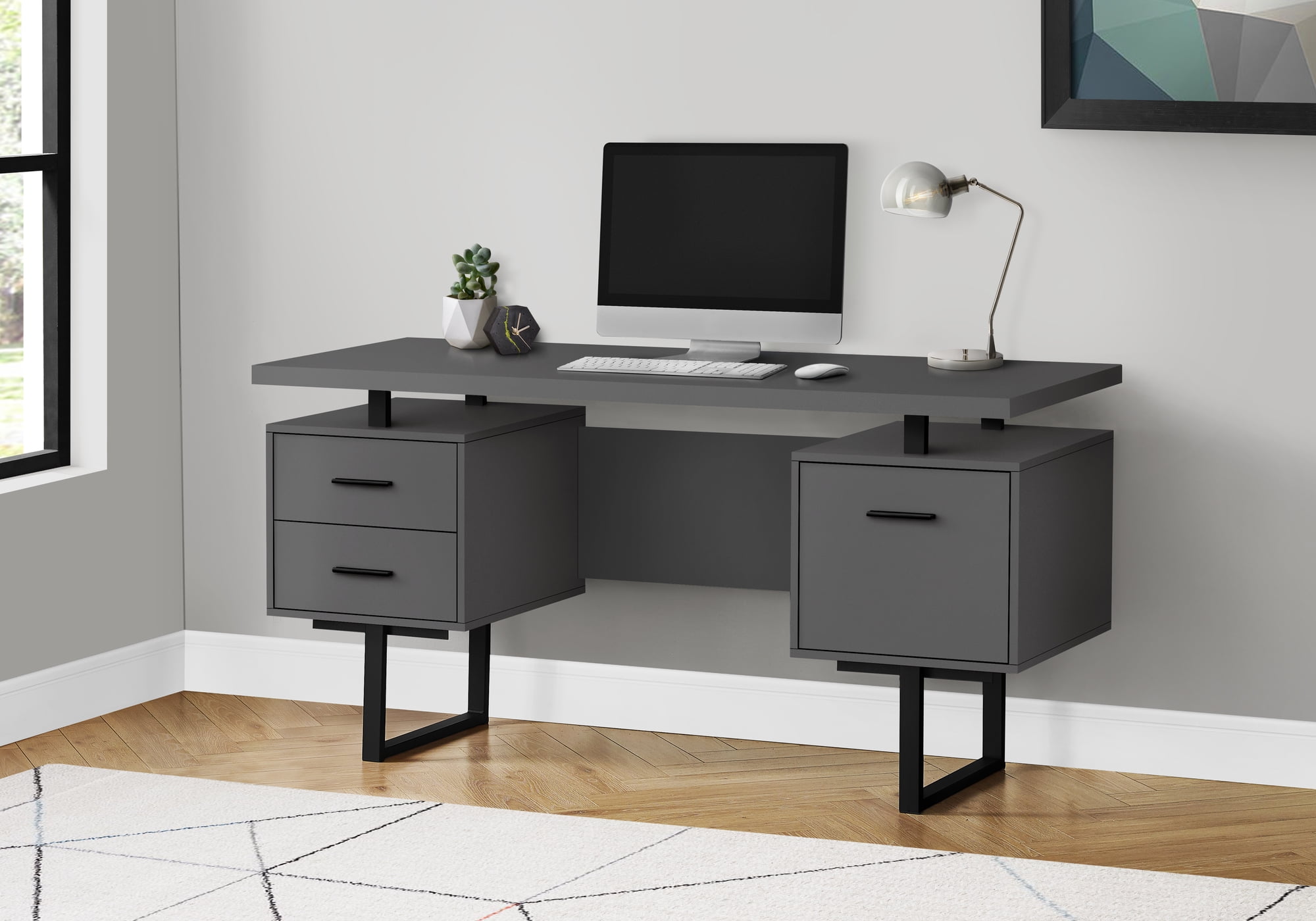 Monarch Specialties Computer Desk, Home Office, Laptop, Storage Drawers ...