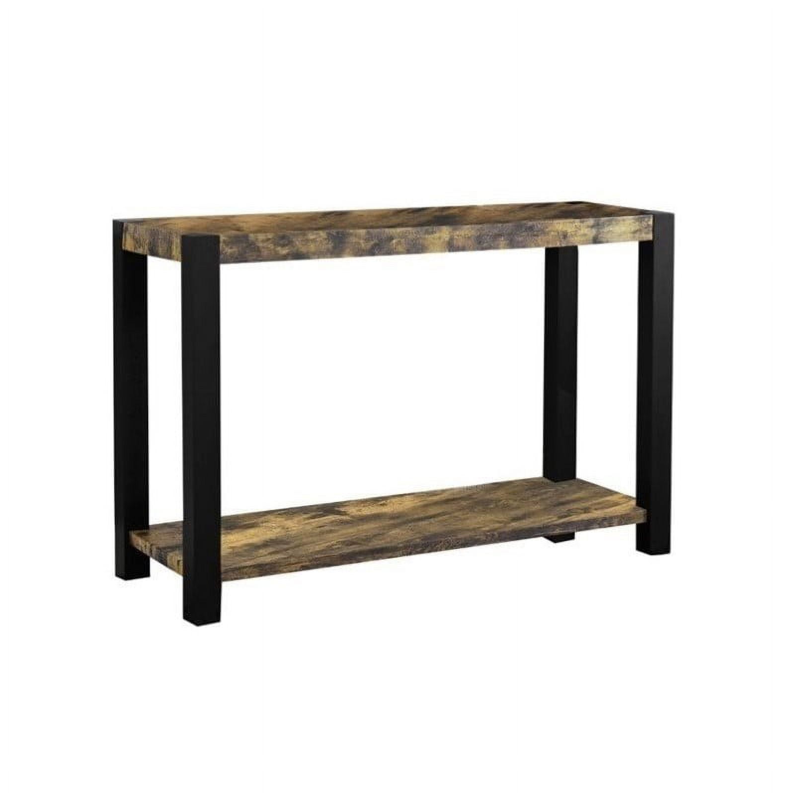 Monarch Specialties Console Table 48"L, Black, Distressed ReclaimedLook ...