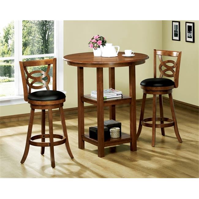 Monarch Specialties Dark Oak Solid Wood 29 in. Swivel Barstool - 2Pcs ...