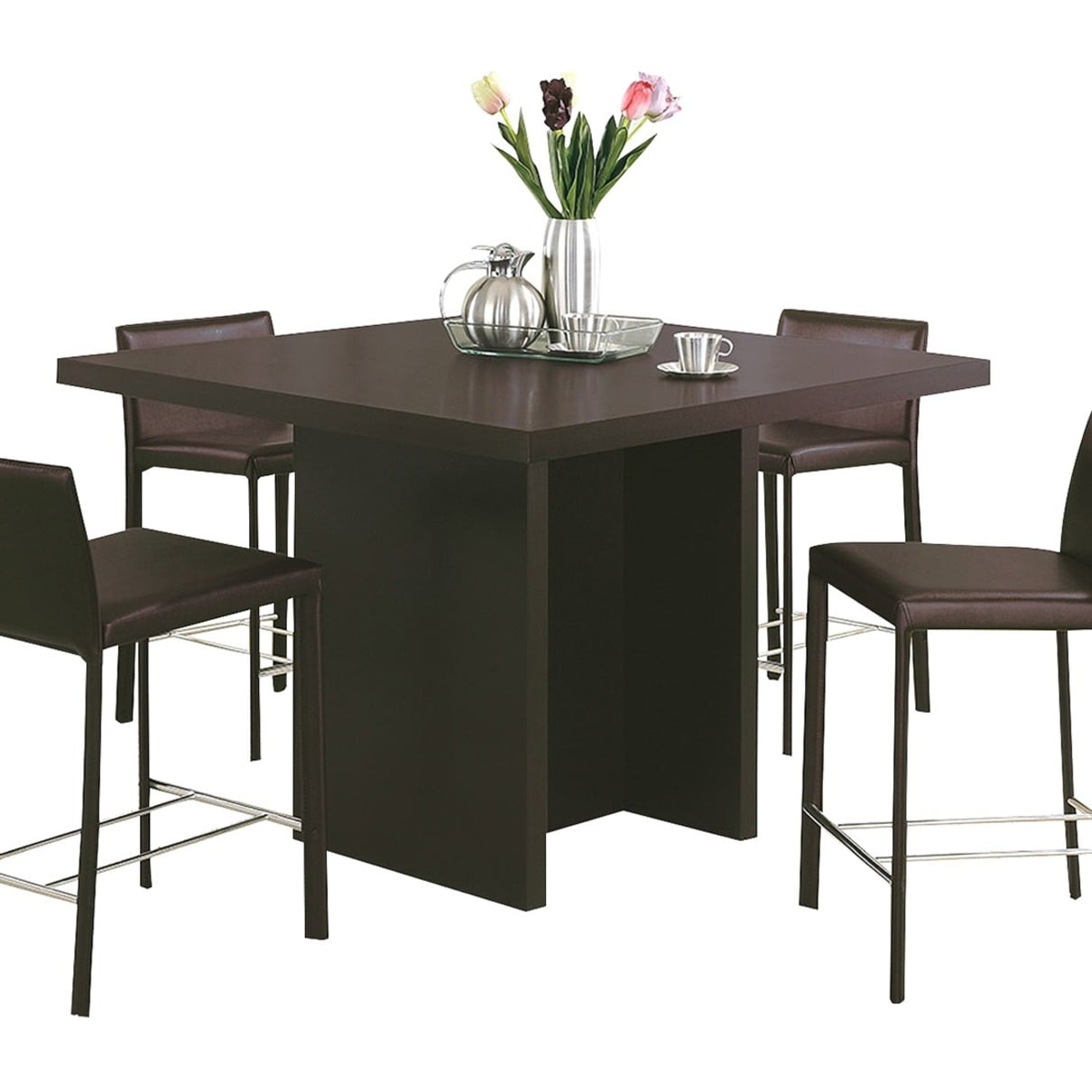 Monarch Specialties Eziba Cappuccino Hollow Core Pub Table - Walmart.com