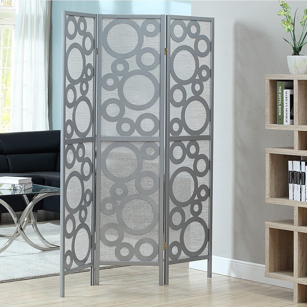Monarch Specialties Folding Screen, 3 Panel, Room Divider, Privacy ...