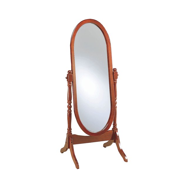 Monarch Specialties Foyet Oval Cheval Mirror Merlot - Walmart.com