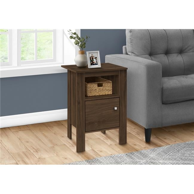 Monarch Specialties I 2144 Night Stand Accent Table with Storage, Dark ...