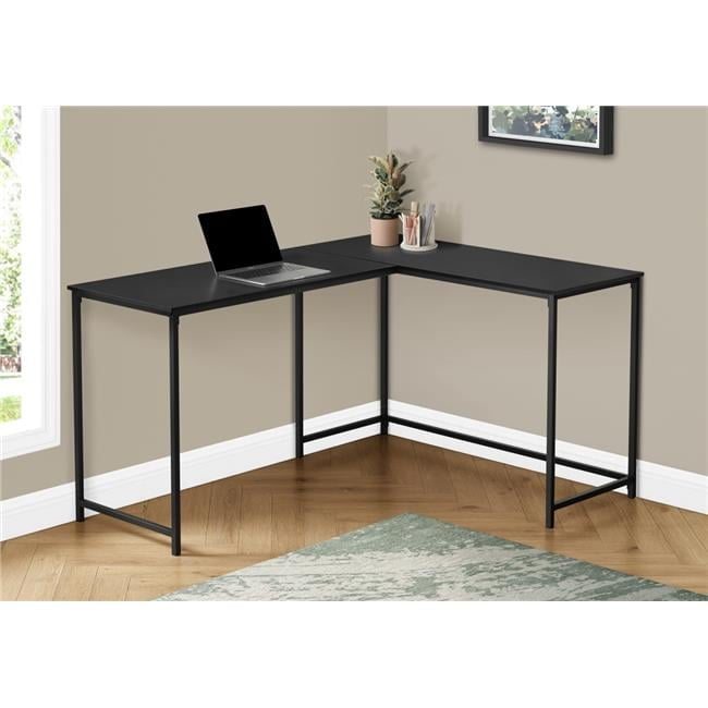 Monarch Specialties I 7394 58 in. Metal Corner Computer Desk, Black Top ...