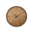 Clocks - 30" Round - Large Oversized - Wall Clock - Brown Plastic Frame ...