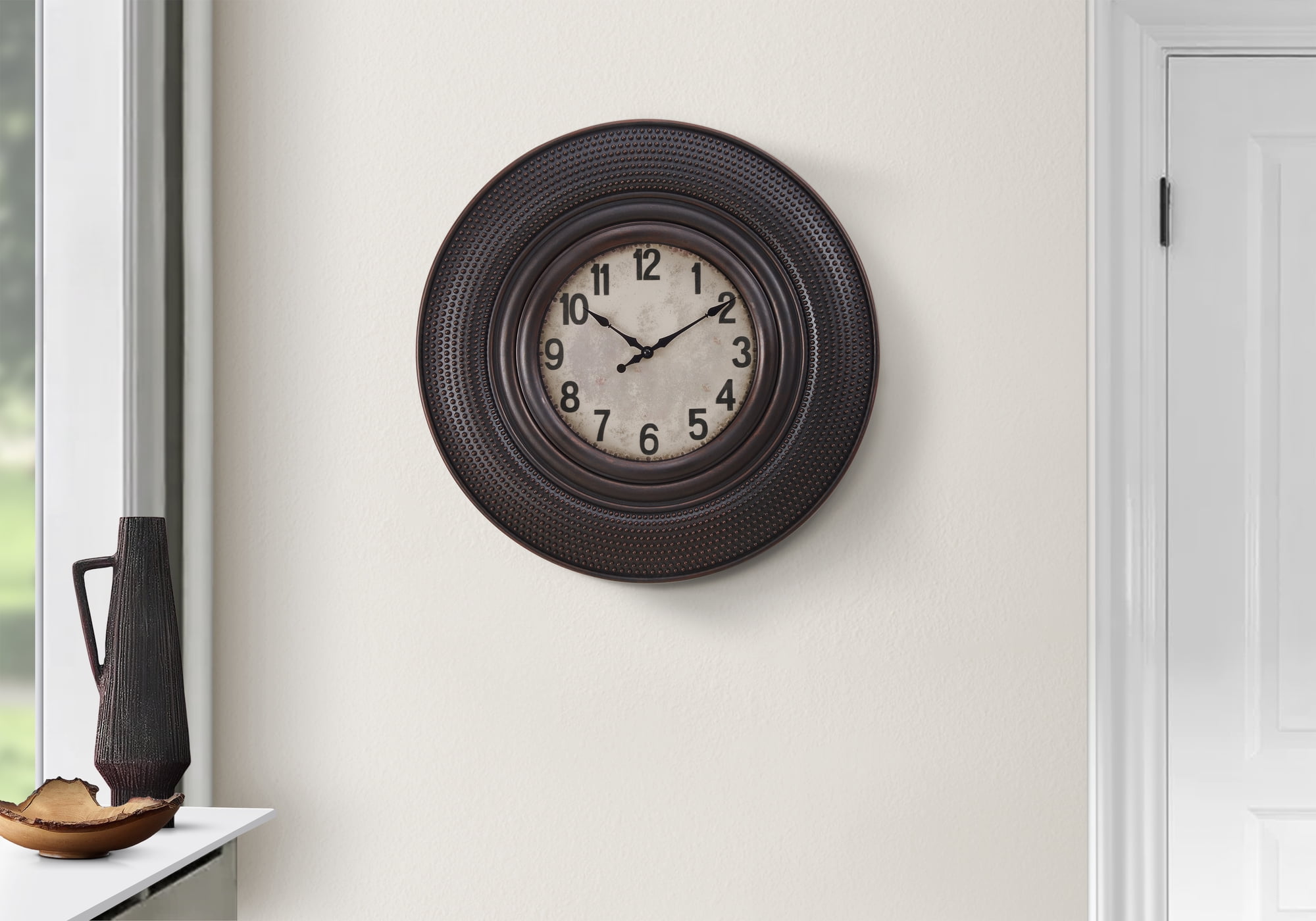 Clocks - 20" Round - Wall Clock - Antique Brown - Transitional ...