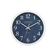 Clocks - 12" Round - Wall Clock - Blue Face - White Plastic Frame ...