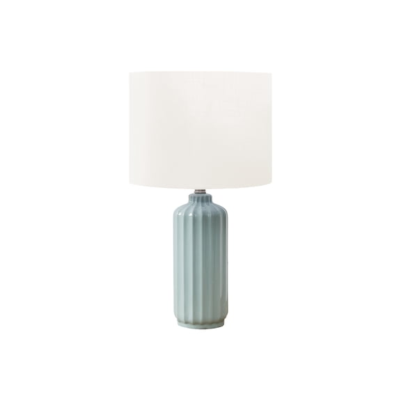 Lighting - 25"h - Table Lamp - Dark gray Ceramic - Ivory/Cream Shade ...