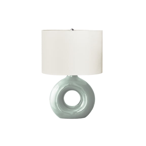 Lighting - 25"h - Table Lamp - Dark gray Ceramic - Ivory/Cream Shade ...
