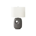 Lighting - 26"h - Table Lamp - Dark gray Ceramic - Ivory/Cream Shade ...