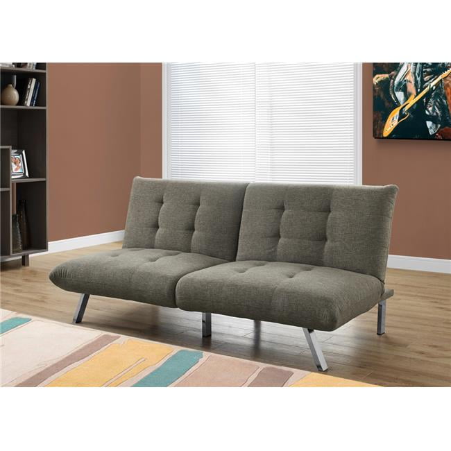 Monarch Specialties Linen Split Back Futon, Multiple Colors - Walmart.com