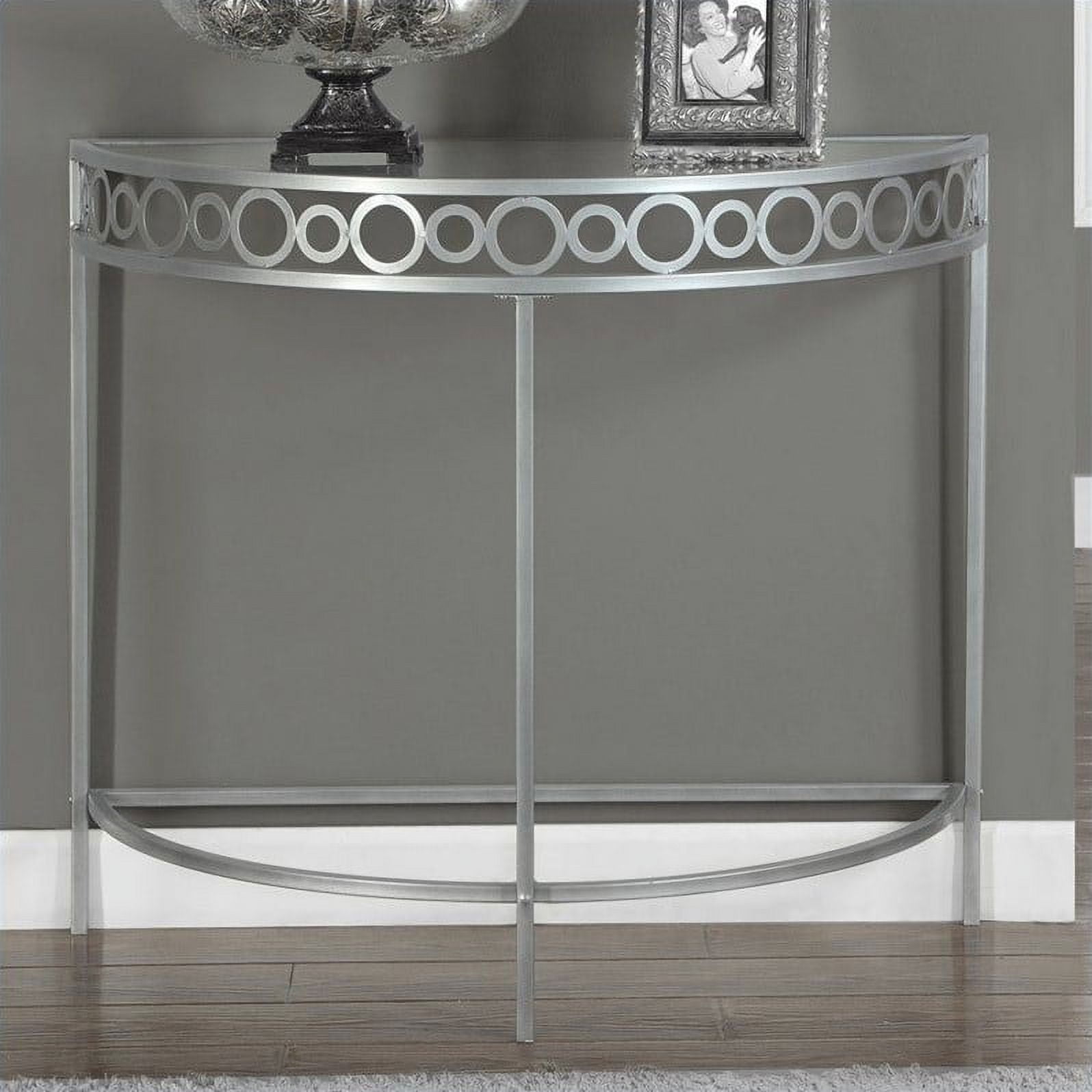 Monarch Specialties Metal 36" Hall Console Accent Table, Silver ...