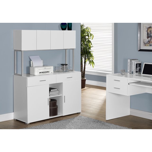 Monarch Specialties Office Cabinet - 48"L / White Storage Credenza ...