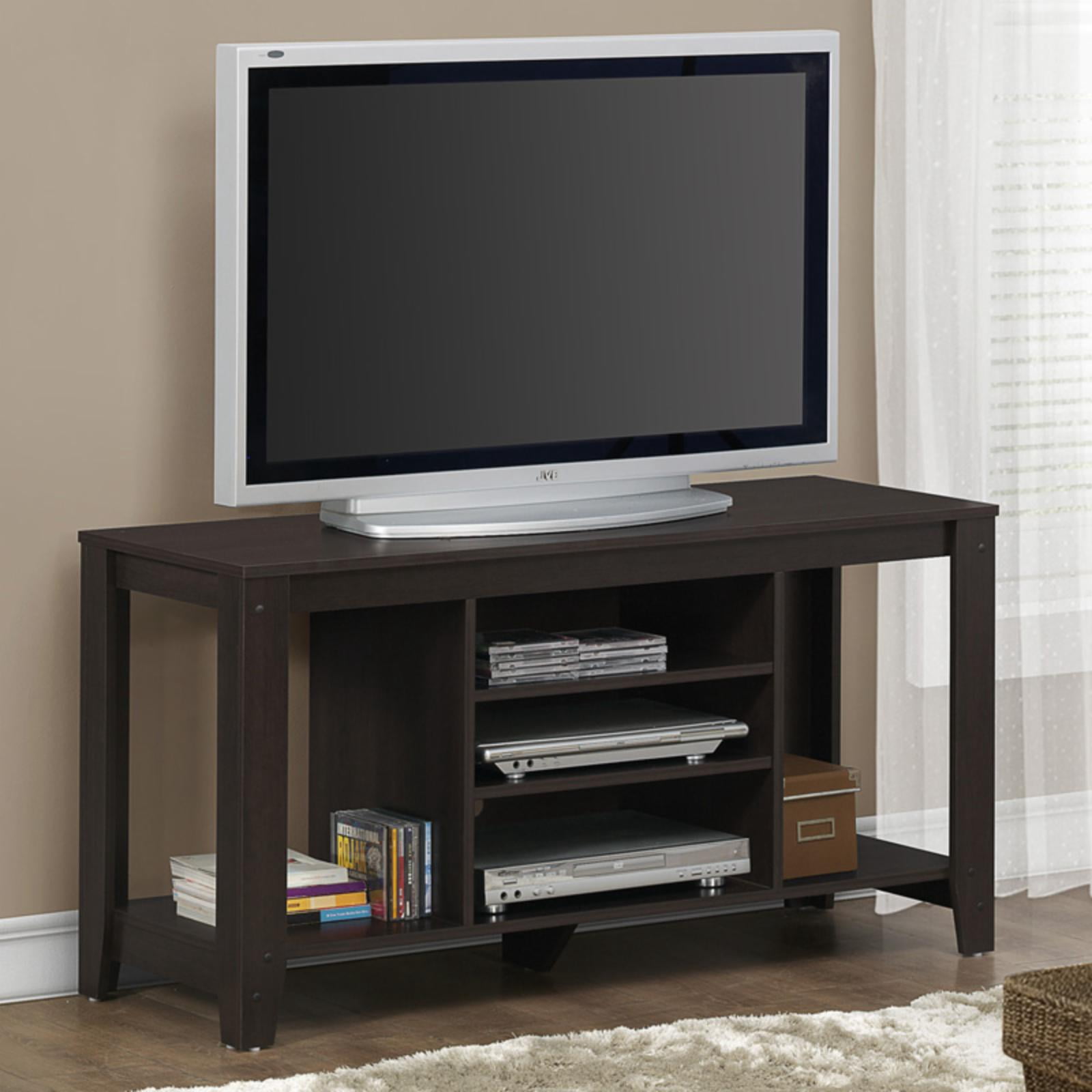 Monarch Specialties Tv Stand Cappuccino For TVs Up To 48"L - Walmart.com
