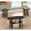 Monarch Table Set 3-Piece Set / Cappuccino - Walmart.com