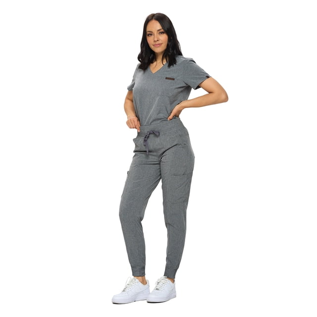 Monarch Uniforms Stretchy Scrubs Women's Jogger Scrub Set In Regular ...