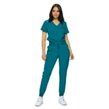 Monarch Uniforms Stretchy Scrubs Women's Jogger Scrub Set In Regular ...