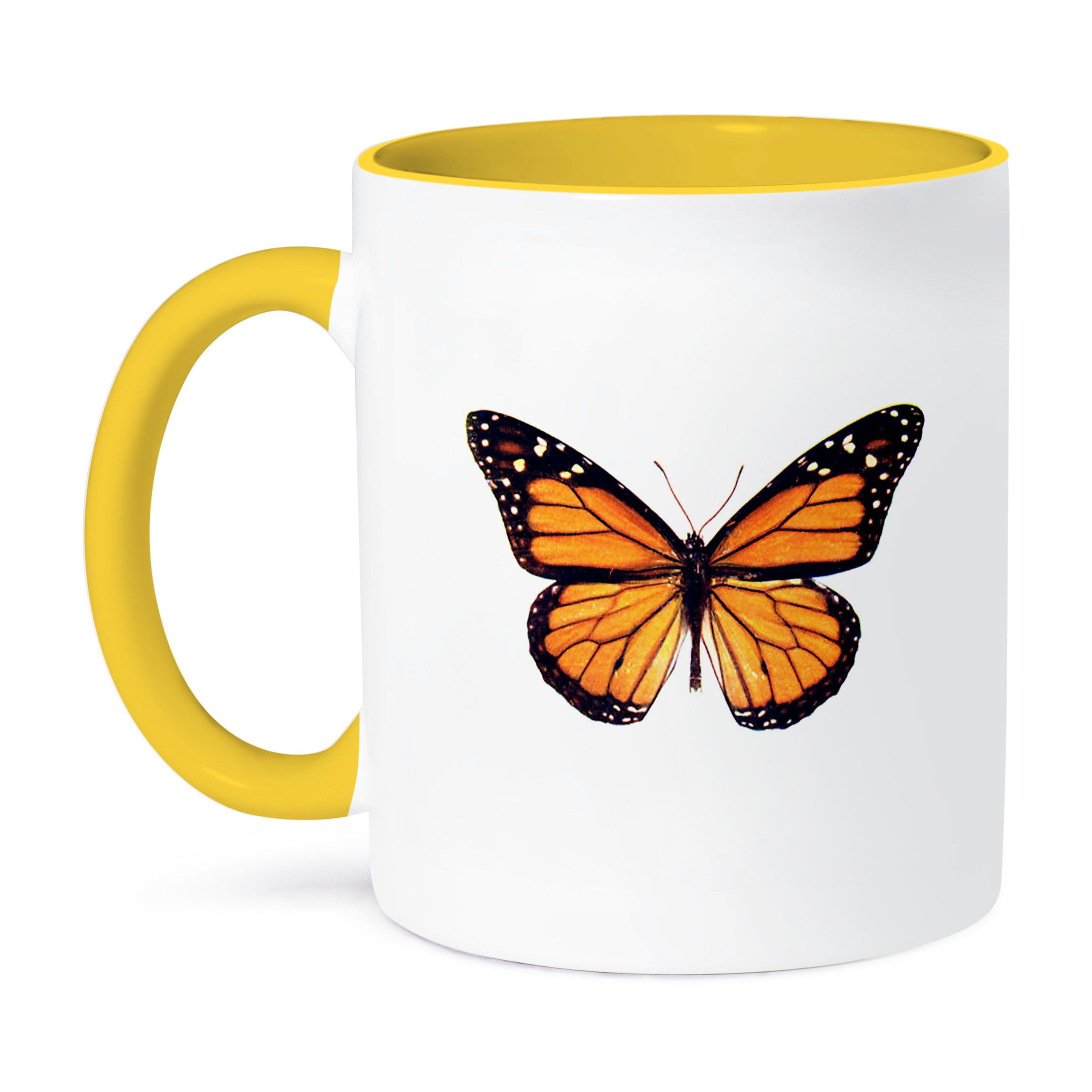 3dRose, Monarch butterfly vintage art - Orange with black edge painting ...