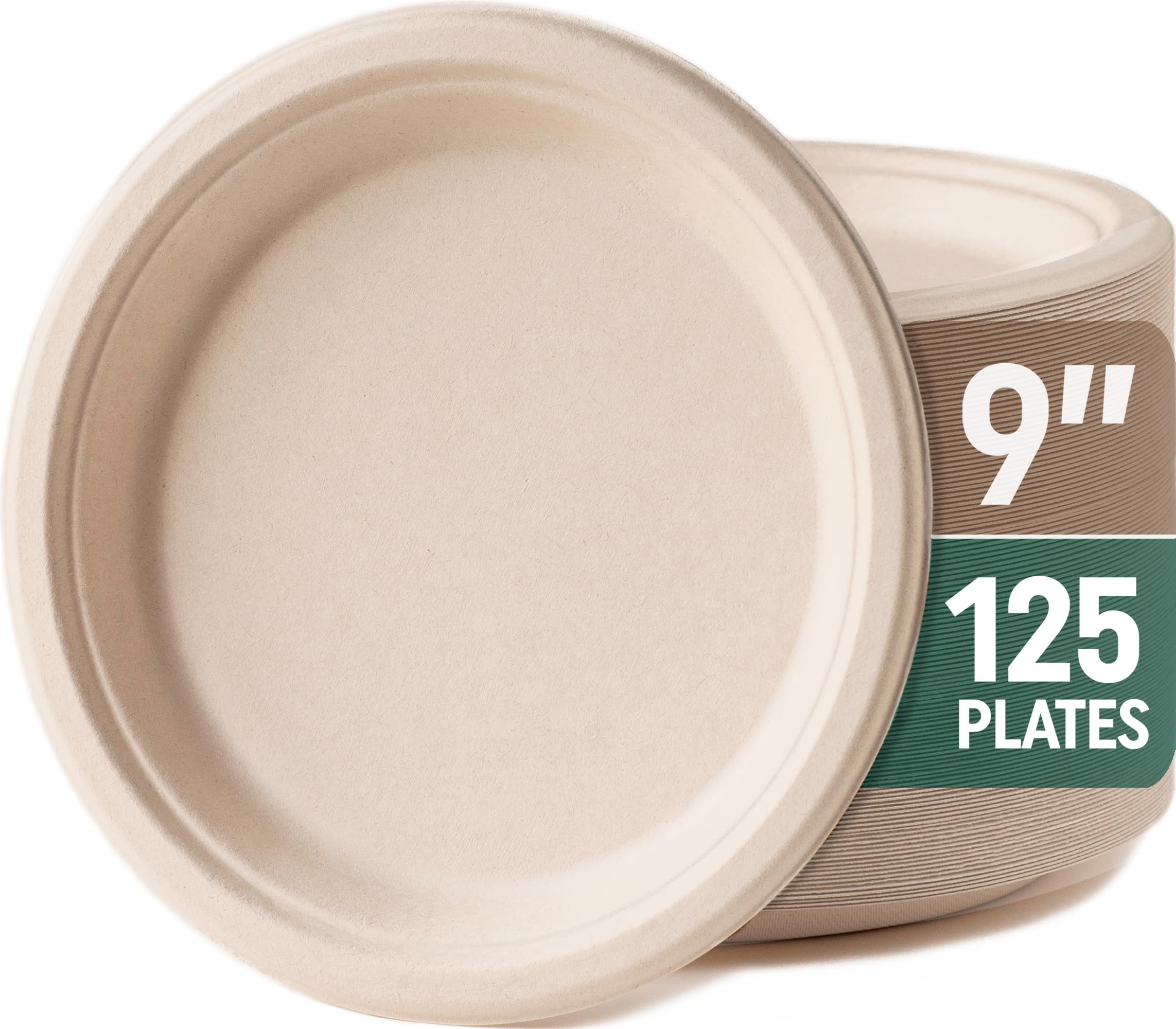 Monarchef Disposable Plates, Sturdy and Durable AFN1Compostable Paper ...