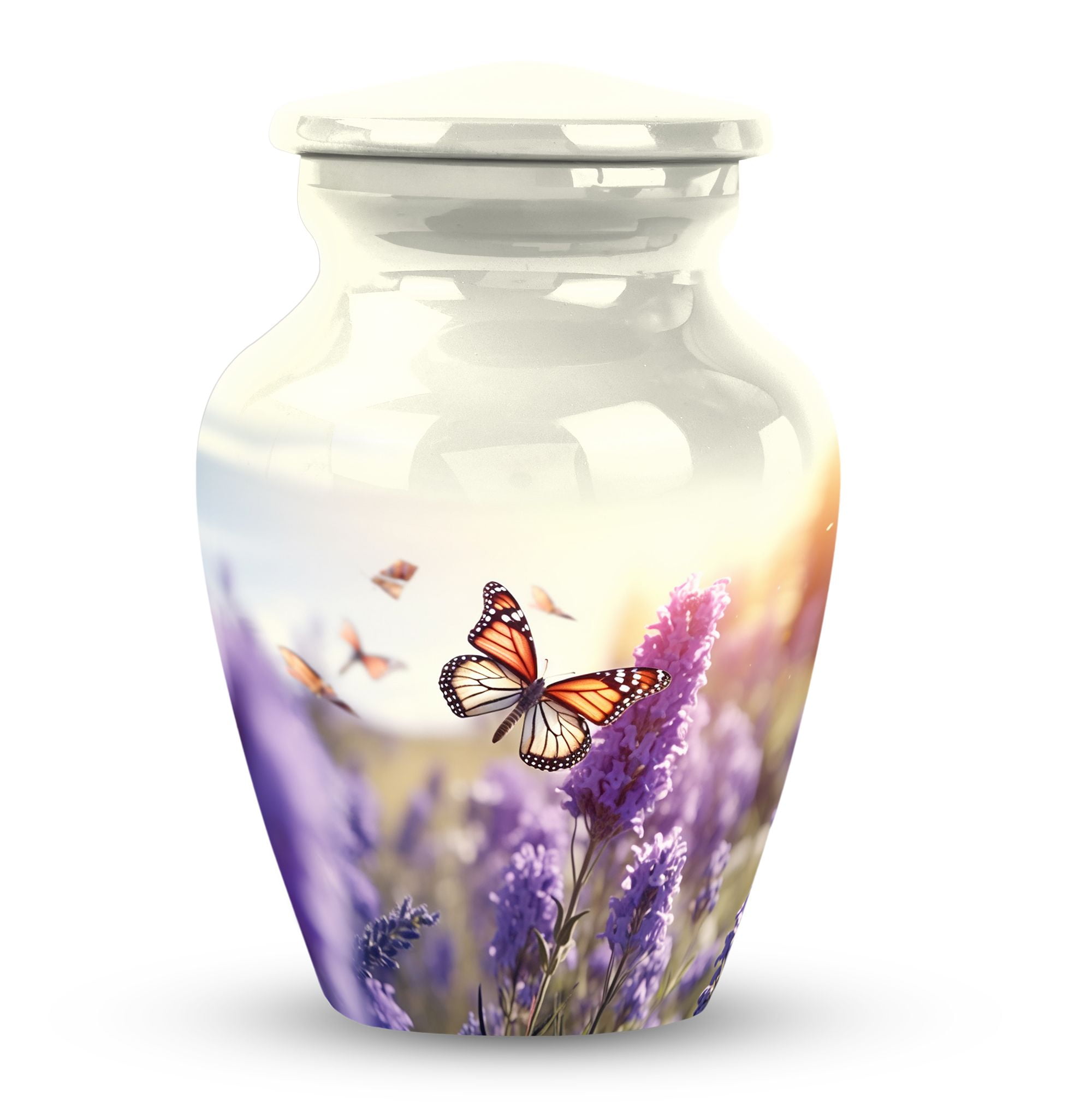 Monarchs And Lavender In The Golden Hour, Funeral Urns Small, Mini ...
