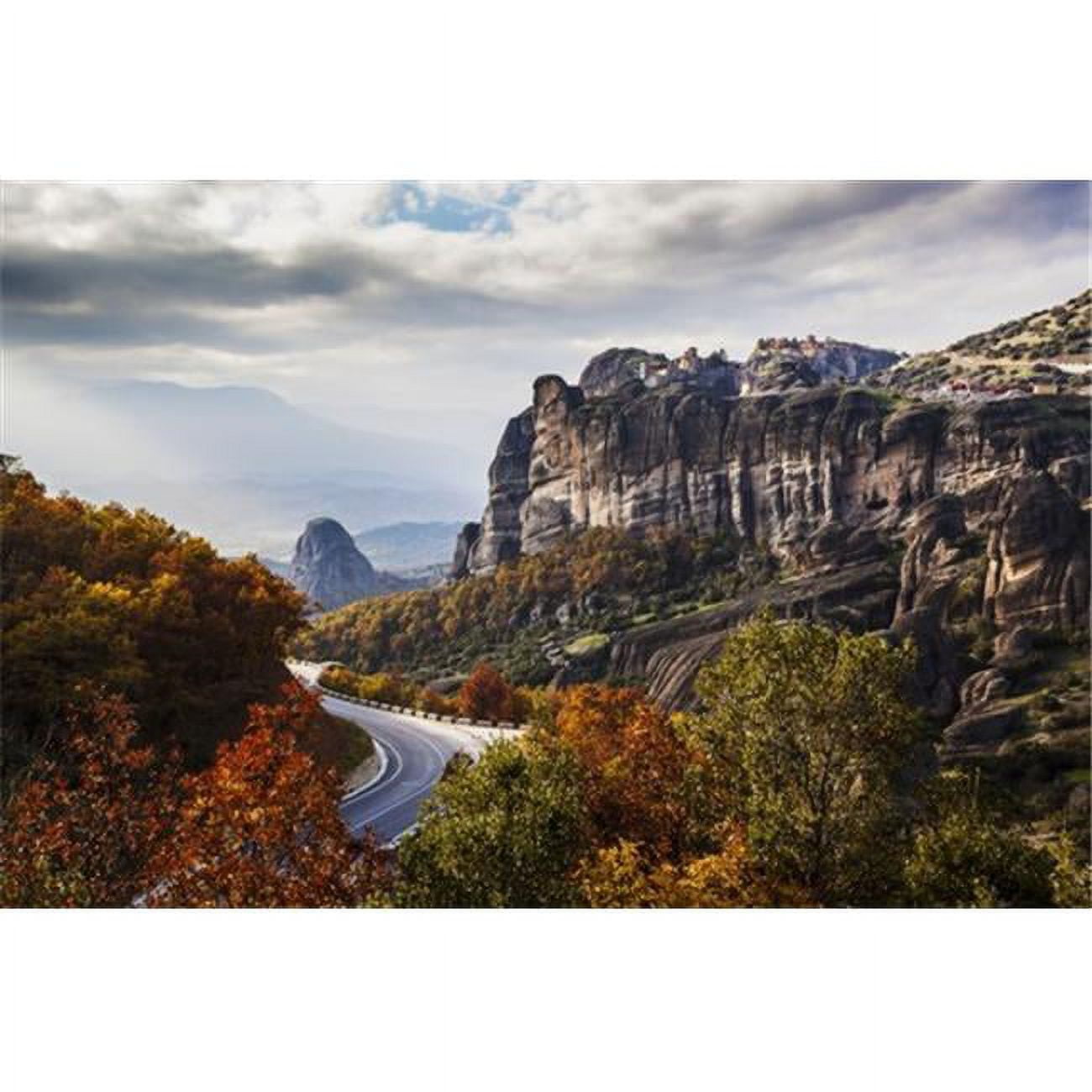 Monasteries Perched On Cliffs & A Winding Road in Autumn Foliage ...