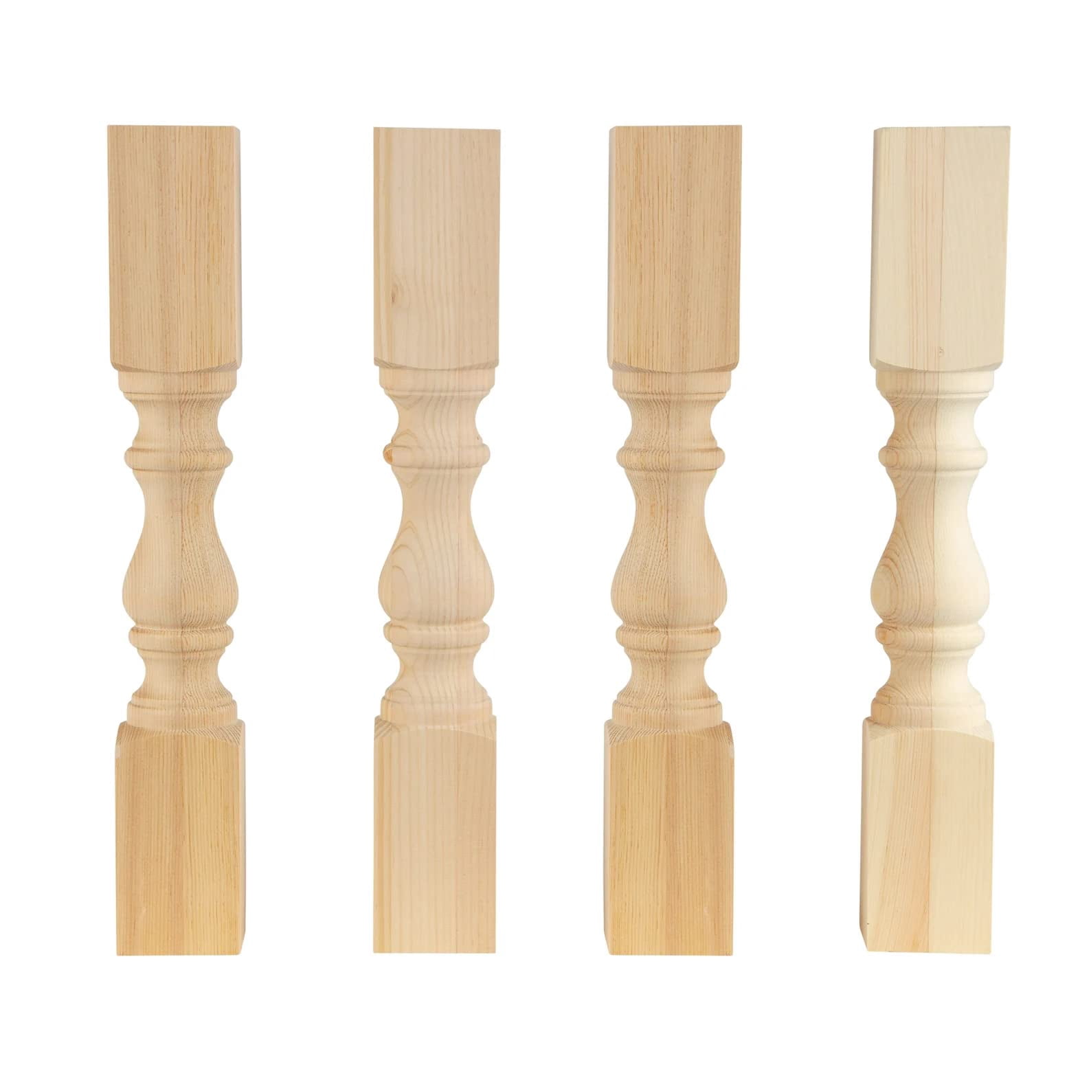 Monastery Farmhouse Table Legs Set of 4, Chunky Turned Legs for DIY ...