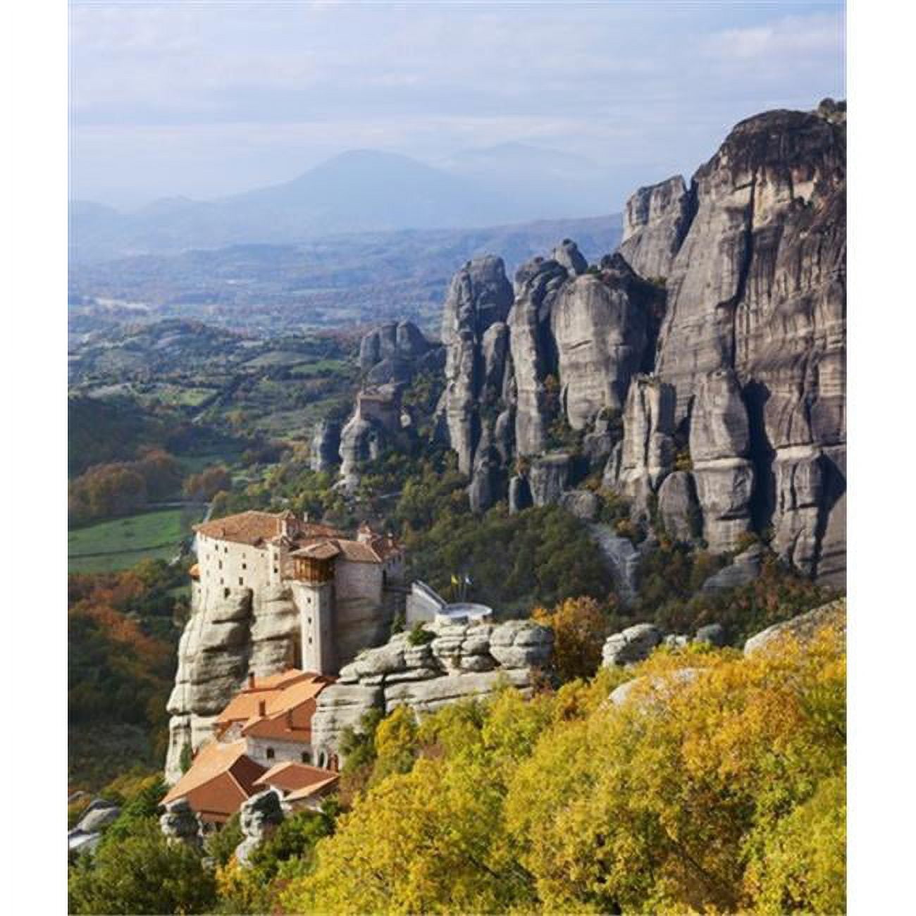 Monastery On A Cliff - Meteora Greece Poster Print by Reynold Mainse ...