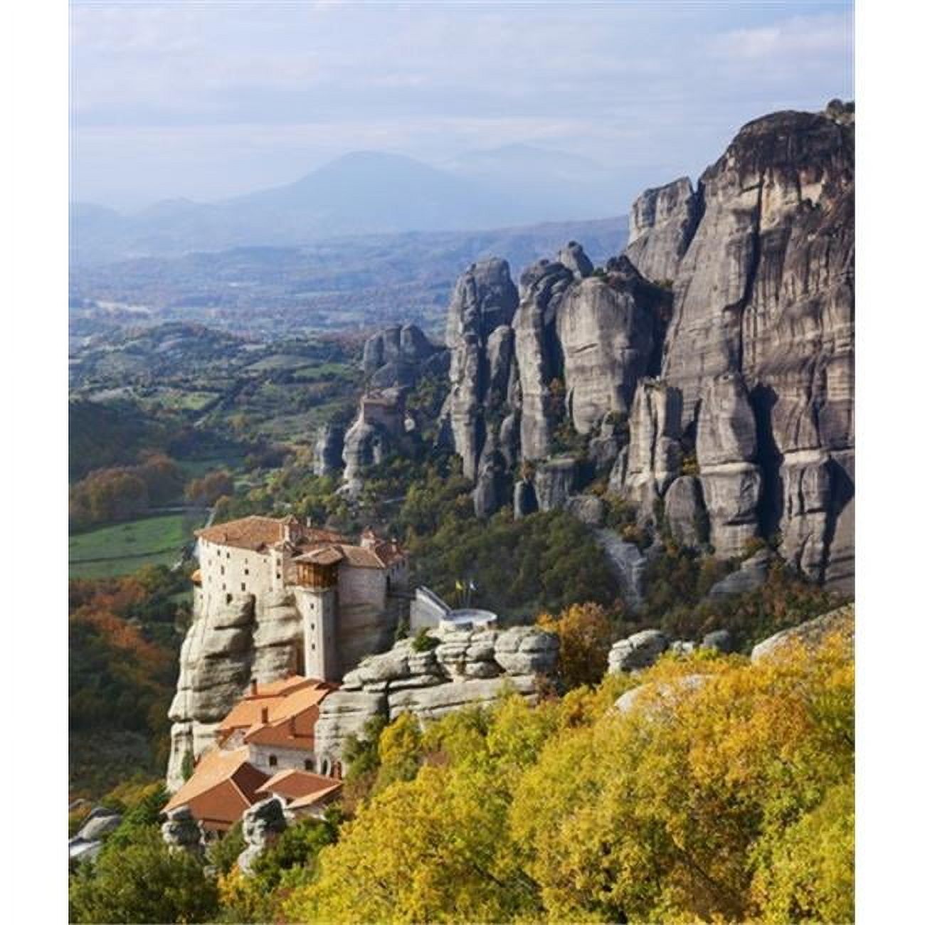 Monastery On A Cliff - Meteora Greece Poster Print by Reynold Mainse ...