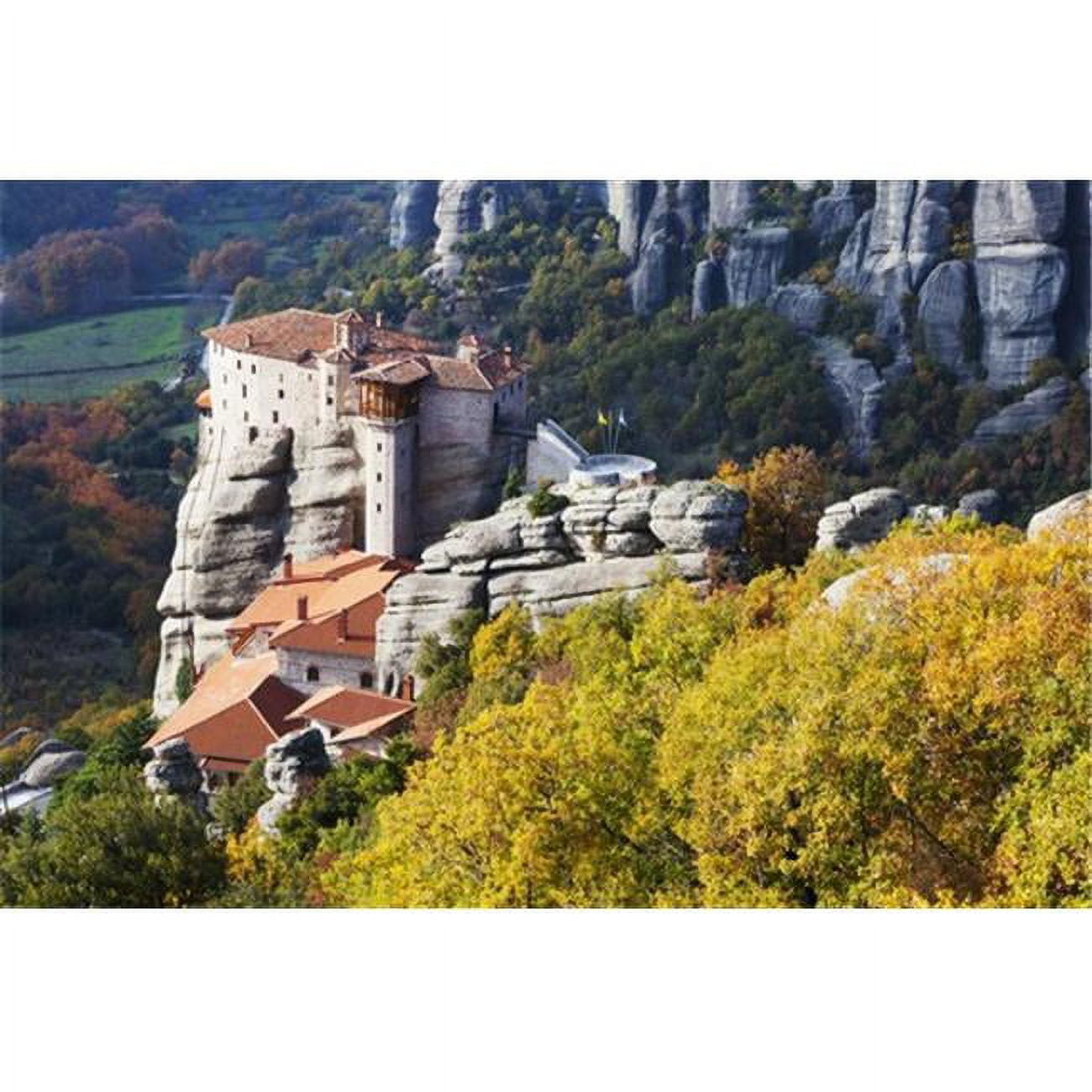 Monastery On A Cliff - Meteora Greece Poster Print by Reynold Mainse ...