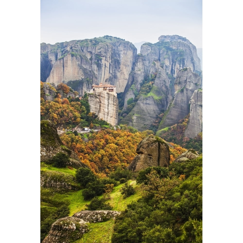 Monastery Rousanou; Meteora Greece Poster Print - Walmart.com