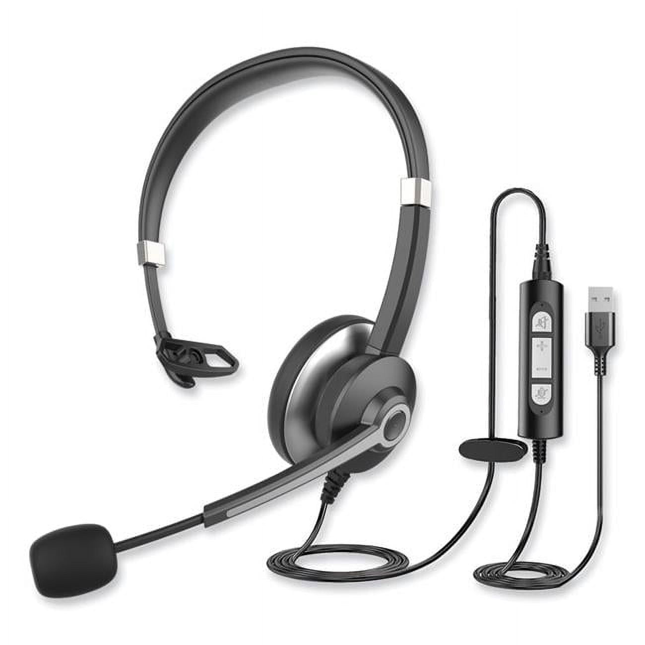Monaural Over the Head Headset, Black & Silver: Electronics - Walmart.com