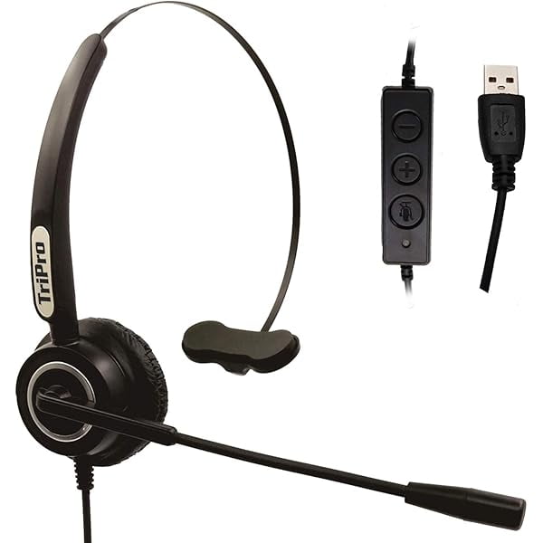 Monaural USB VoIP Headset for Computer Internet Calls, VoIP ...