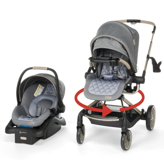 Monbebe 360 Rotating Modular Travel System Stroller with Rear-Facing ...