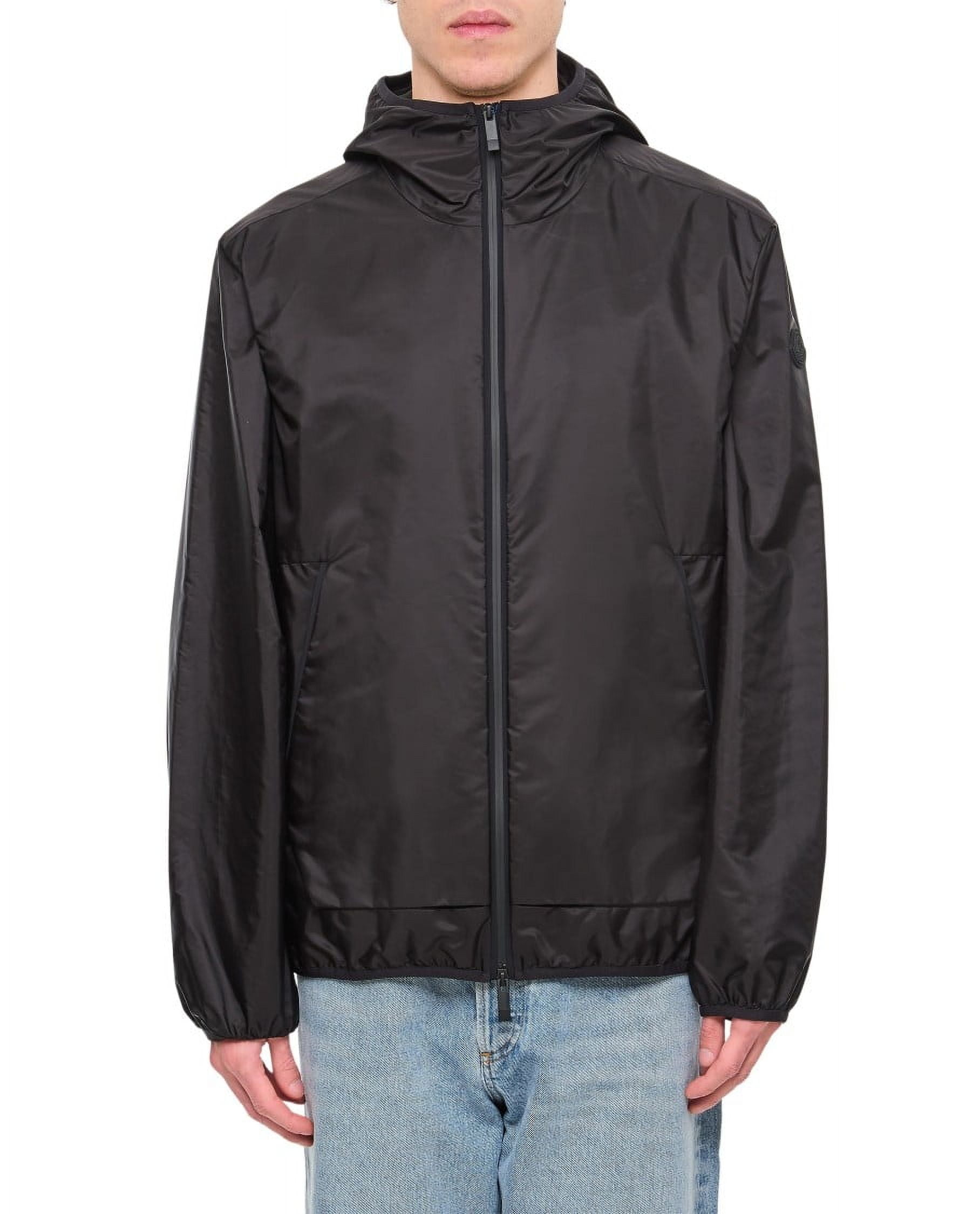Moncler Men's Sleek Black Polyamide Jacket With Hood Black Sizes 000-7 ...