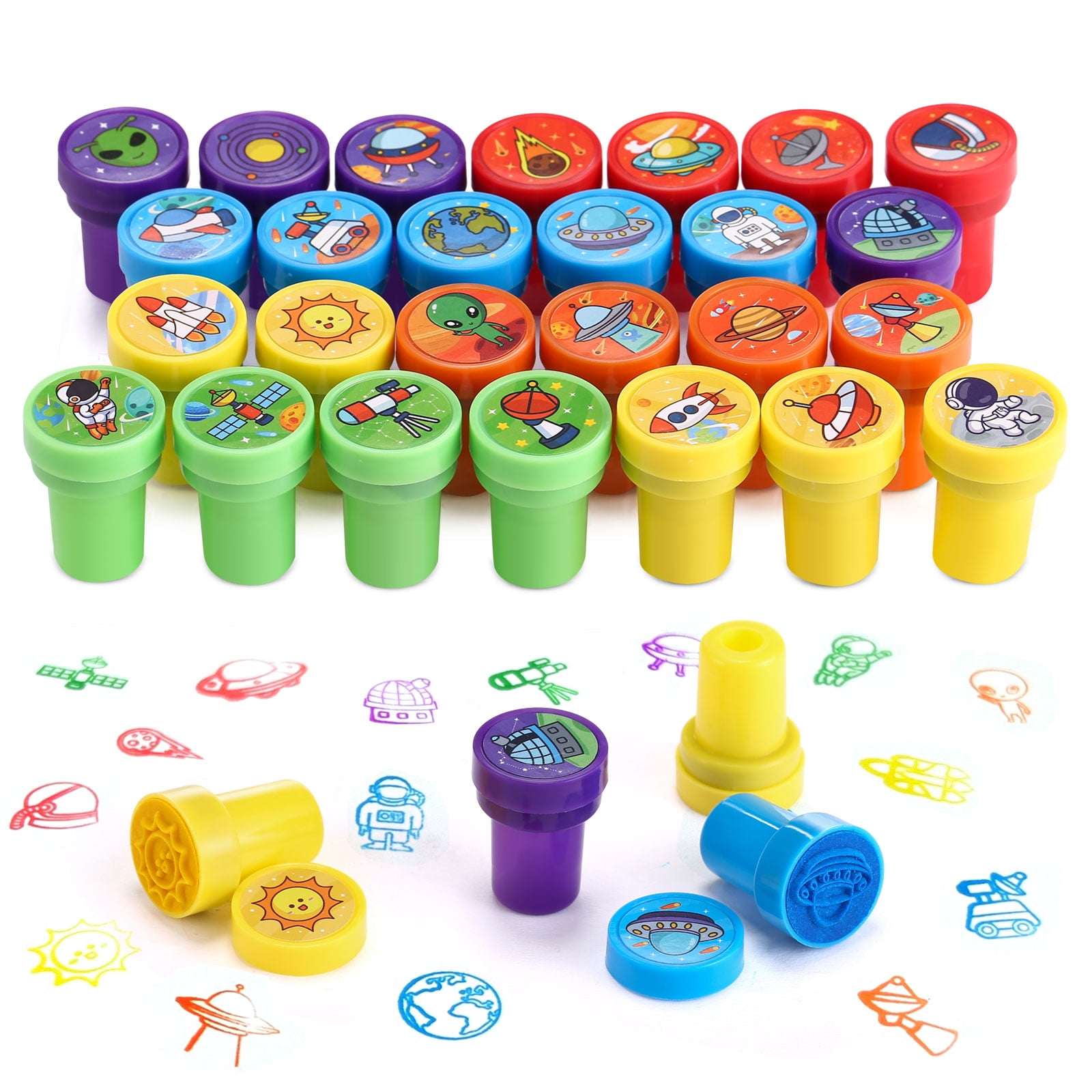 Moncolis 26 Pcs Assorted Outer Space Self Inkling Stamps for Kids ...