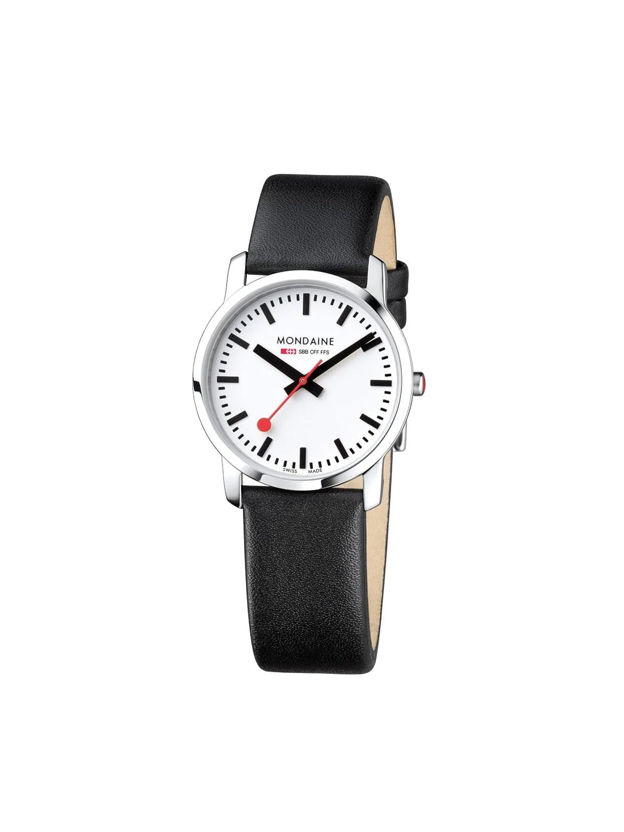 Mondaine Simply Elegant 36mm White Dial Ladies Quartz Watch A400.30351 ...