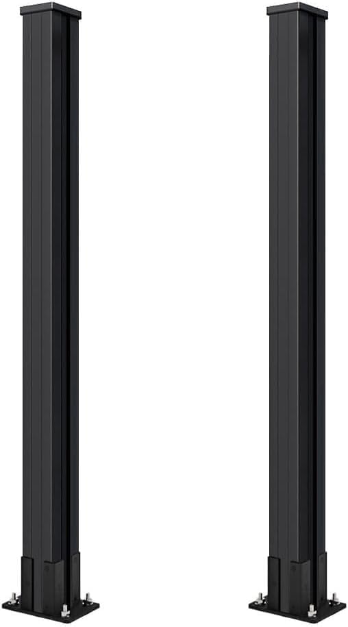 Mondaria 4.9 FT Aluminum Fence Posts for Fence Installation, Above ...