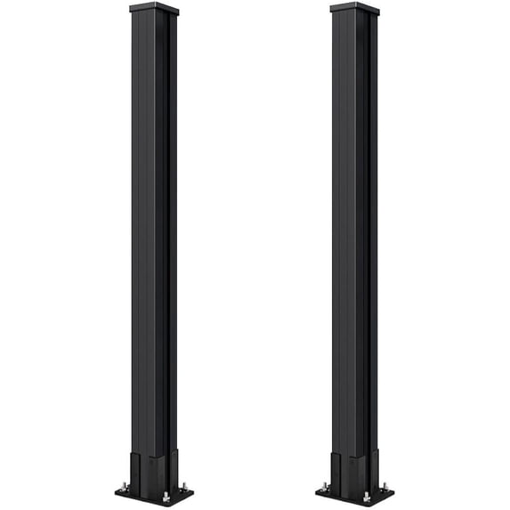 Mondaria 4.9 FT Aluminum Fence Posts for Fence Installation, Above ...